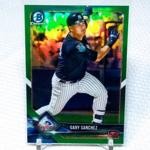 Bowman Chrome | Other | Gary Sanchez 28 Bowman Chrome Green Refractors ...